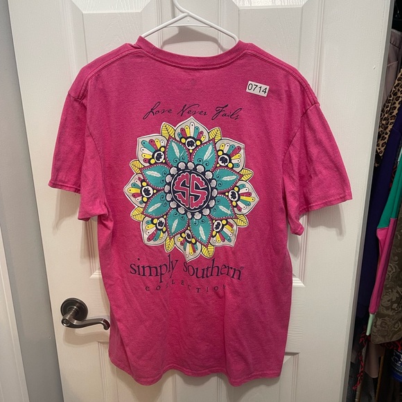 Simply Southern | Tops | Simply Southern Tshirt Short Sleeve Pink Large ...